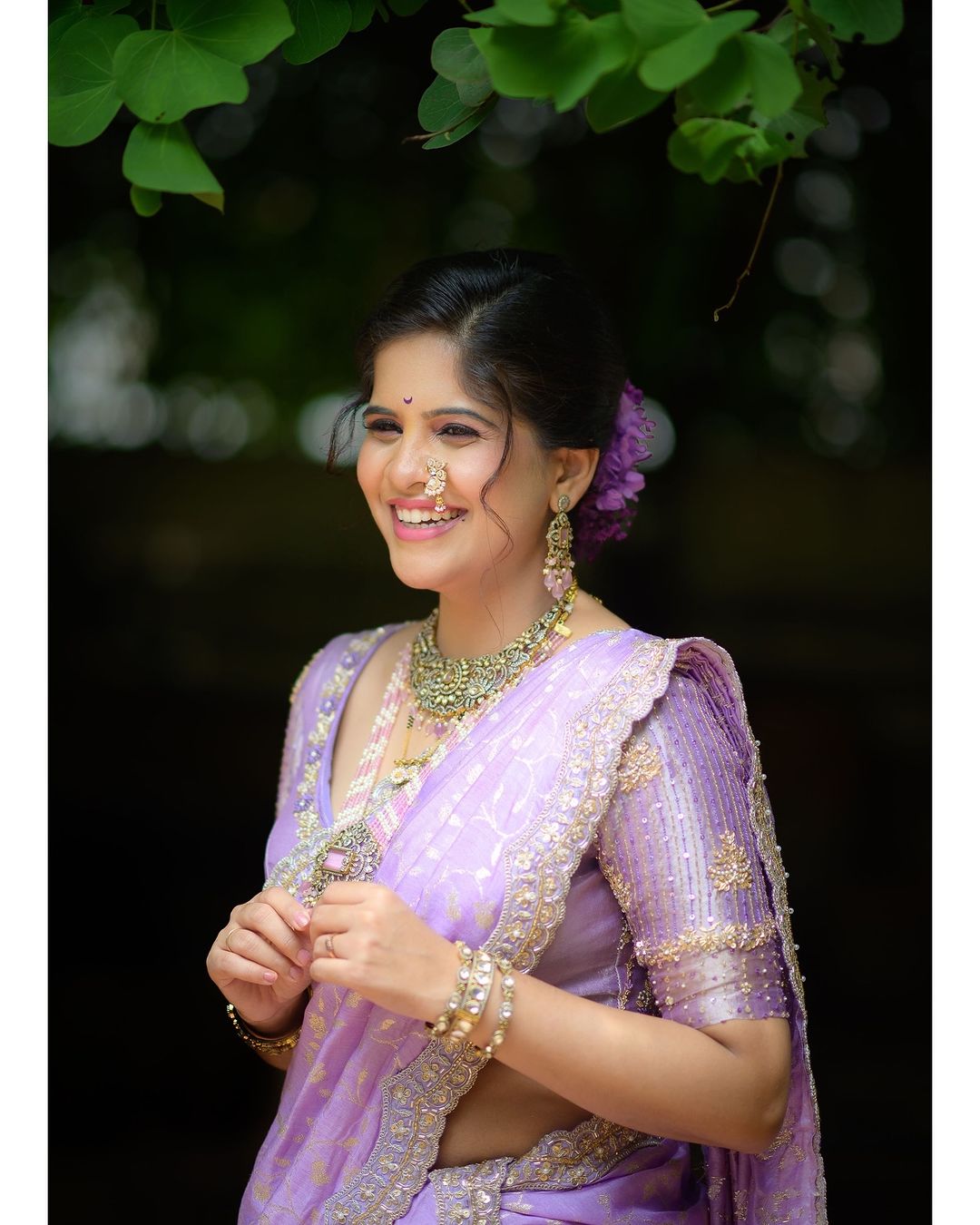 Marathi Actress Amruta Deshmukh Mangalagauri 2024 Look In Nauvari Saree