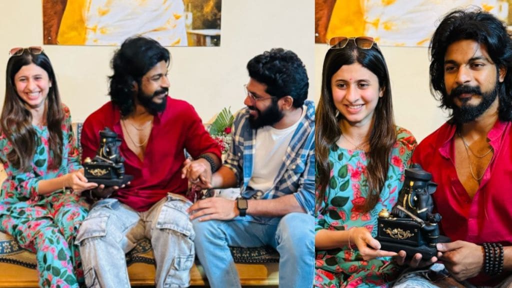 Vaibhav Chavan shares photo with kokan hearted girl Ankita Walawalkar and her future husband ...