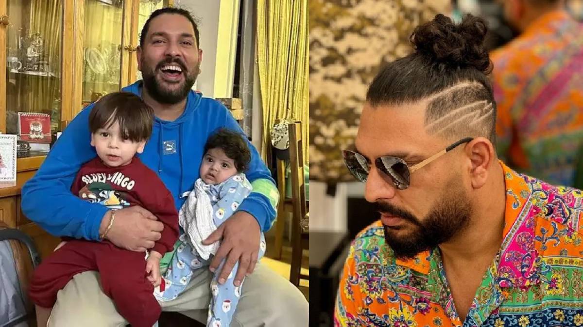 former indian cricketer yuvraj singh son orion and daughter aura adorable photos goes viral