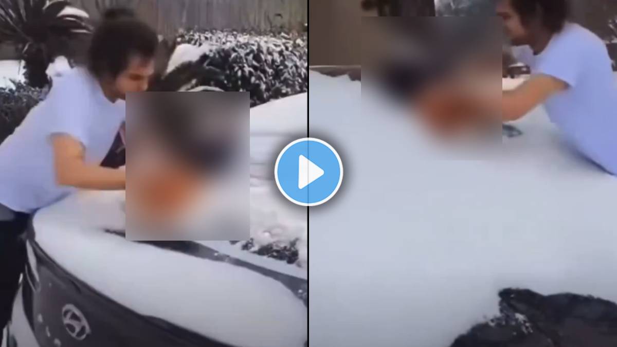 shocking video viral US Man Cleans Snow Off His Car Using 3 Month-Old Baby Faces Charges After ...