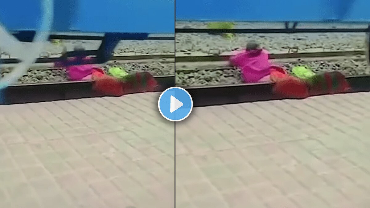 Shocking video of son throws his mother on railway track video viral on social media | पोटचा ...